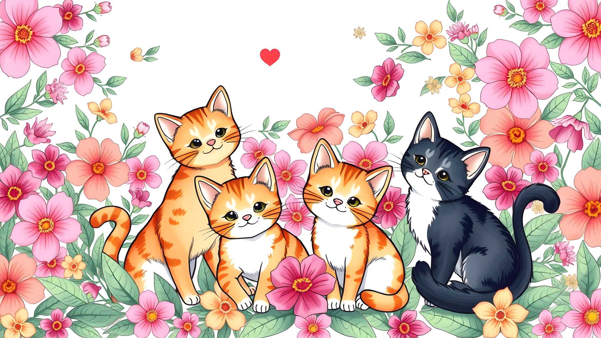 Cute Cats Coloring Pages with Reference Images – A Delightful 20-Page ...